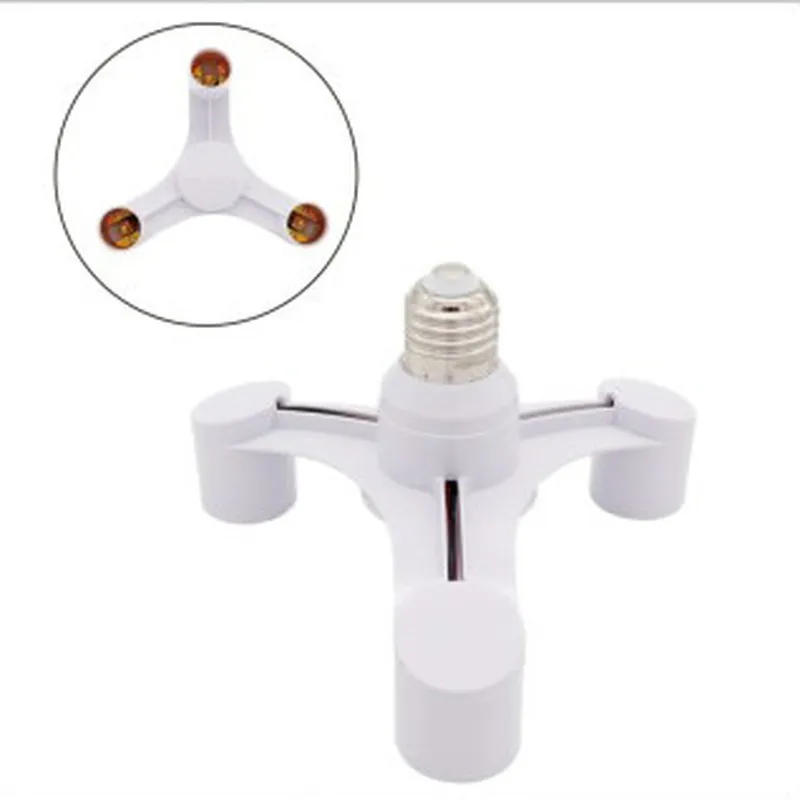 DHgate.com:3-in-1 E27 LED Bulb Socket Splitter Adapter, Durable ABS ...