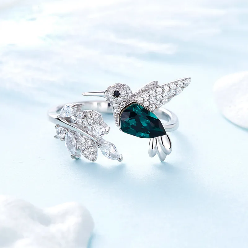 Adjustable Glass Filled Hummingbird Thumb Rings For... From ...