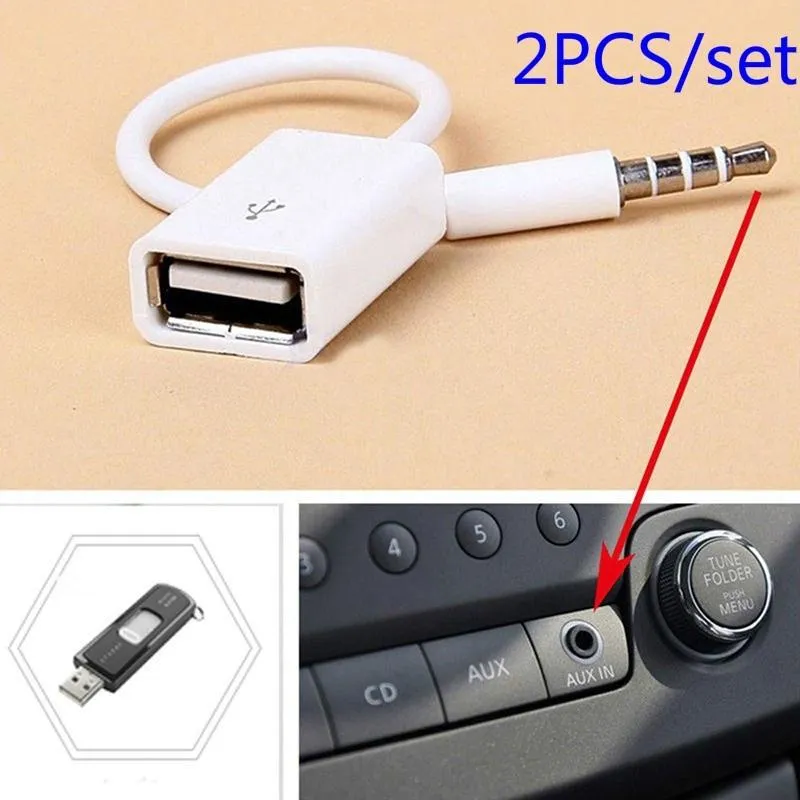 Mini Jack 3.5mm AUX Audio Plug To USB 2.0 Converter Adapter USB Aux ...