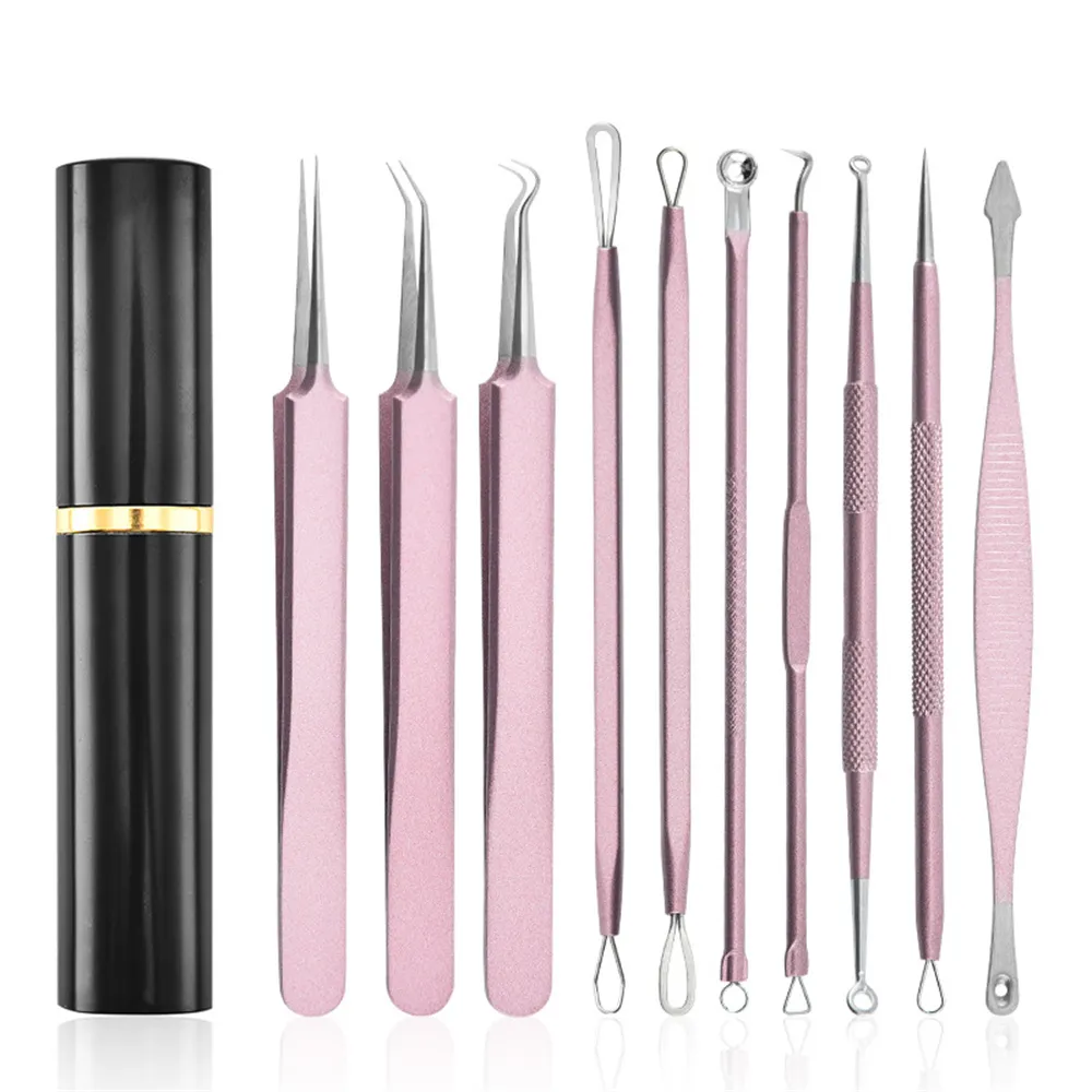 Pimple Popper Tool Kit, Blackhead Remover Comedone Extractor for ...