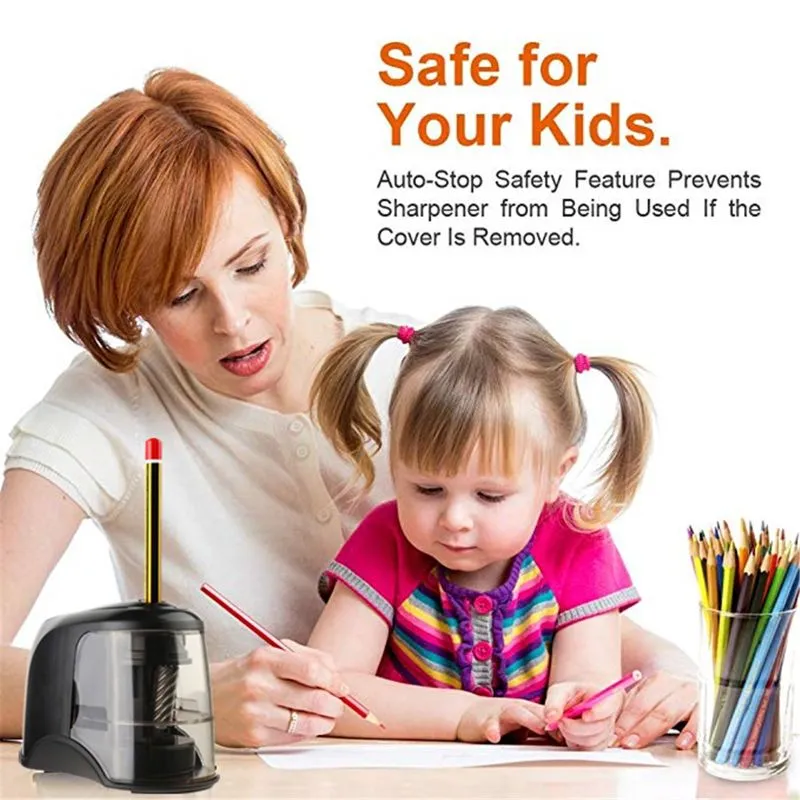 Electric Pencil Sharpener USB Powered For Wood Pencils Office & School ...