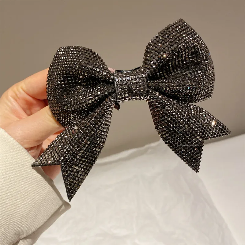 Luxury Rhinestone Bow Hair Clips For Women Alloy... From Ddmycrazy, $18 ...