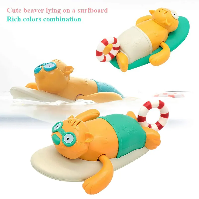 Beaver Pull String Bath Toy - Cute Sea Turtle Design for Toddlers ...