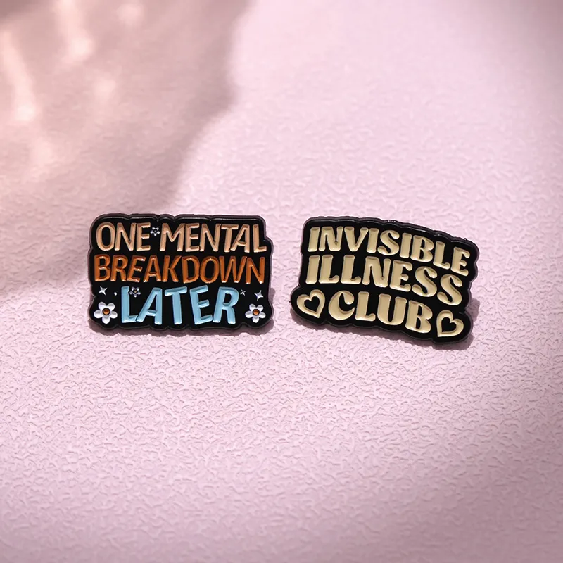 Lapel Pin Brooch Enamel Badge Prioritize Your Well Being Inspirational ...