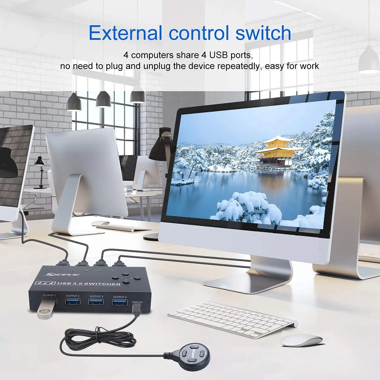 USB 3.0 KVM Switch 4 Port USB Switcher For PC... From Ddmyhome, $83.44 ...