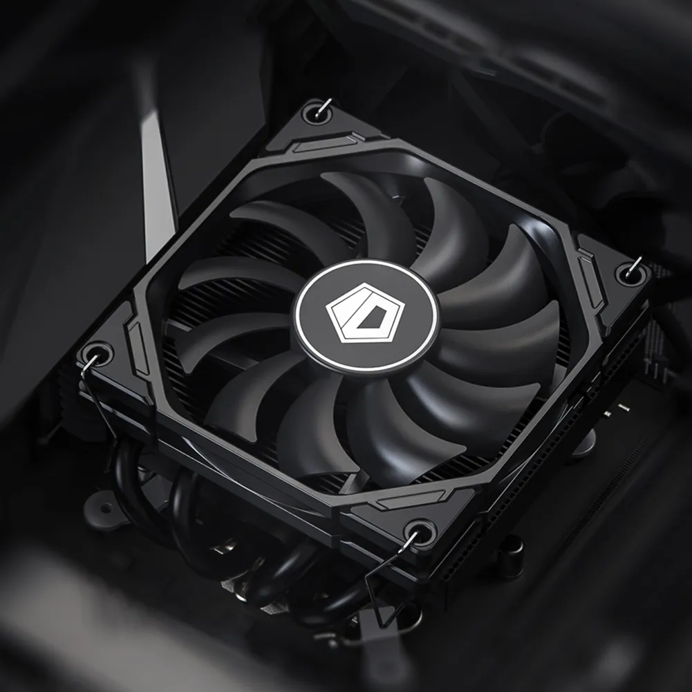 Low Profile 90mm CPU Cooler with 4 Heatpipes, Super Slim Radiator, and 4 Pin PWM Fan for Intel ...
