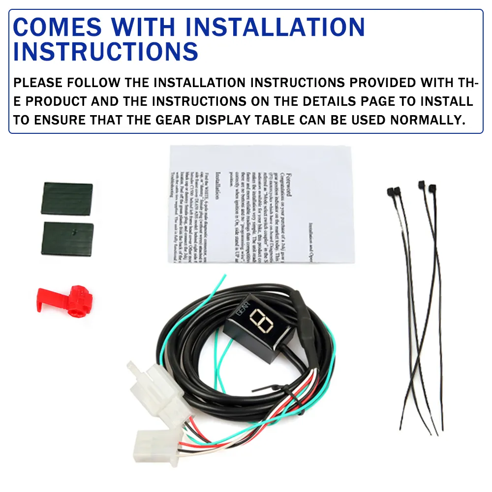 CBR Motorcycle Gear Indicator, High-Precision Digital Dash Mount ...