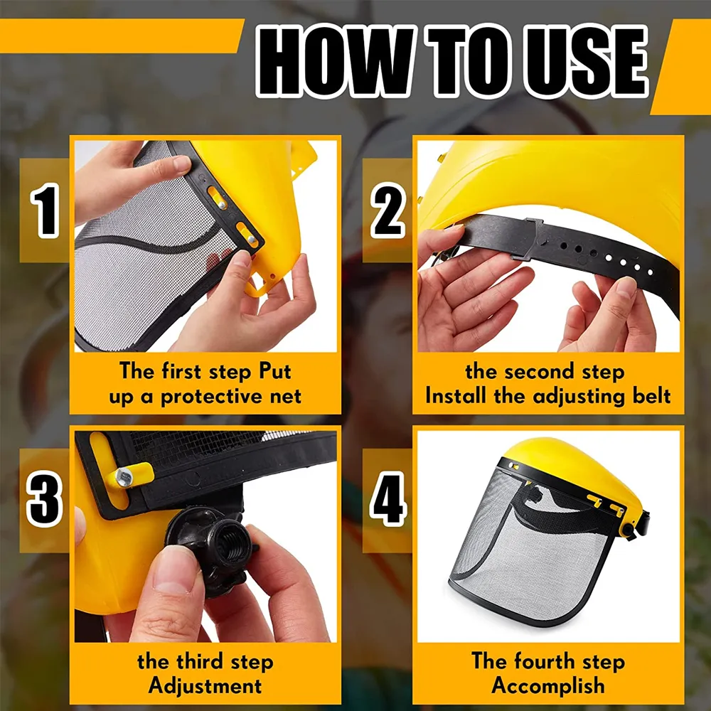 DHgate.com:Safety Face Shield with Mesh Visor Protective Mesh Full Face ...