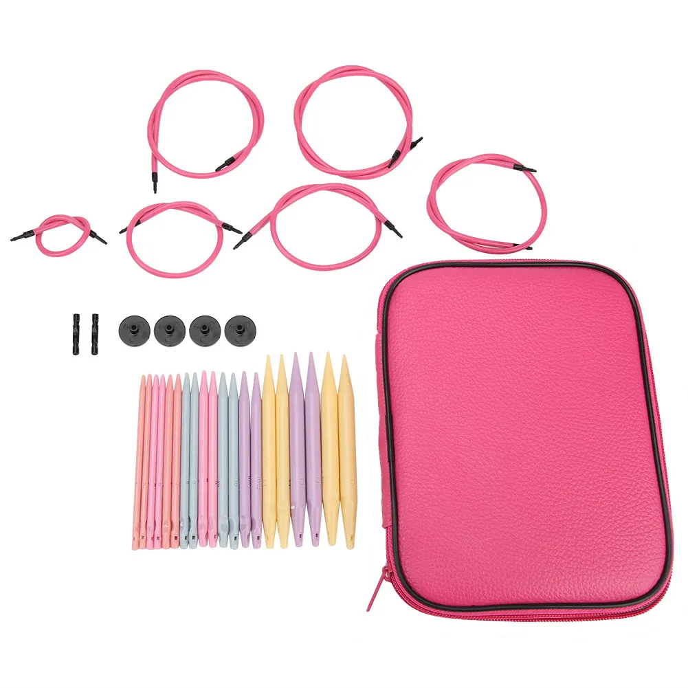 ABS Plastic Change Head Circular Knitting Needle Ring Set DIY Woven ...