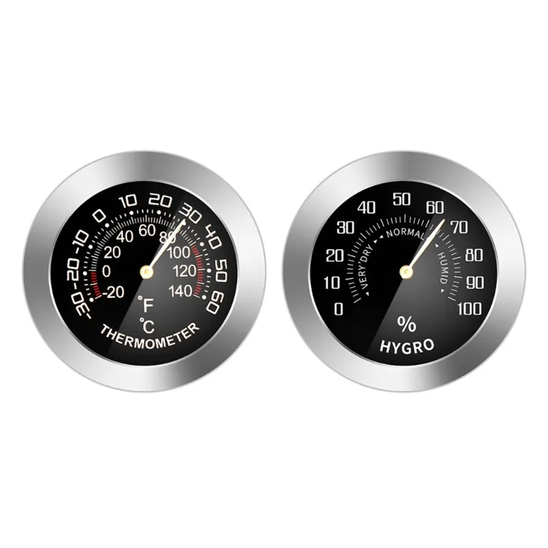 Indoor Outdoor Temperature Gauge 5-Inch Analog Thermometer & Hygrometer ...