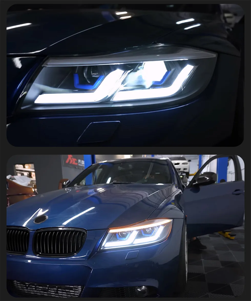 LED Headlights For E90 Headlights: Bright White DRL, Signal Lamp ...