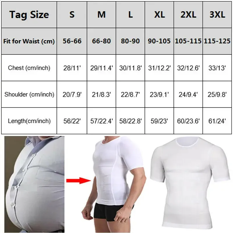 Men's Compression T-Shirt for Weight Loss, Posture Correction ...