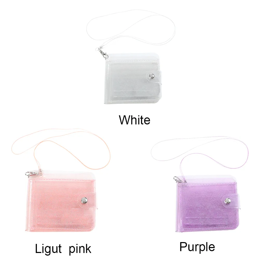 Glittery PVC Clear Women's Non Custodial Wallet With Coin Purse, Card ...