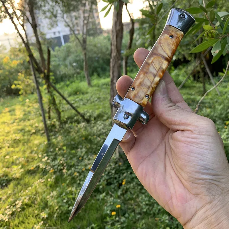 Flerfärgad Handtag Rak Kniv: GT ACK90 Fixat Blad För Utomhuscamping Och ...