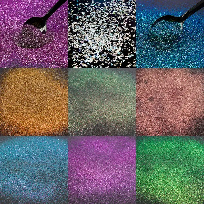 Flash Glitter Powder Nail Art - Crystal Epoxy Resin Fillings, DIY ...