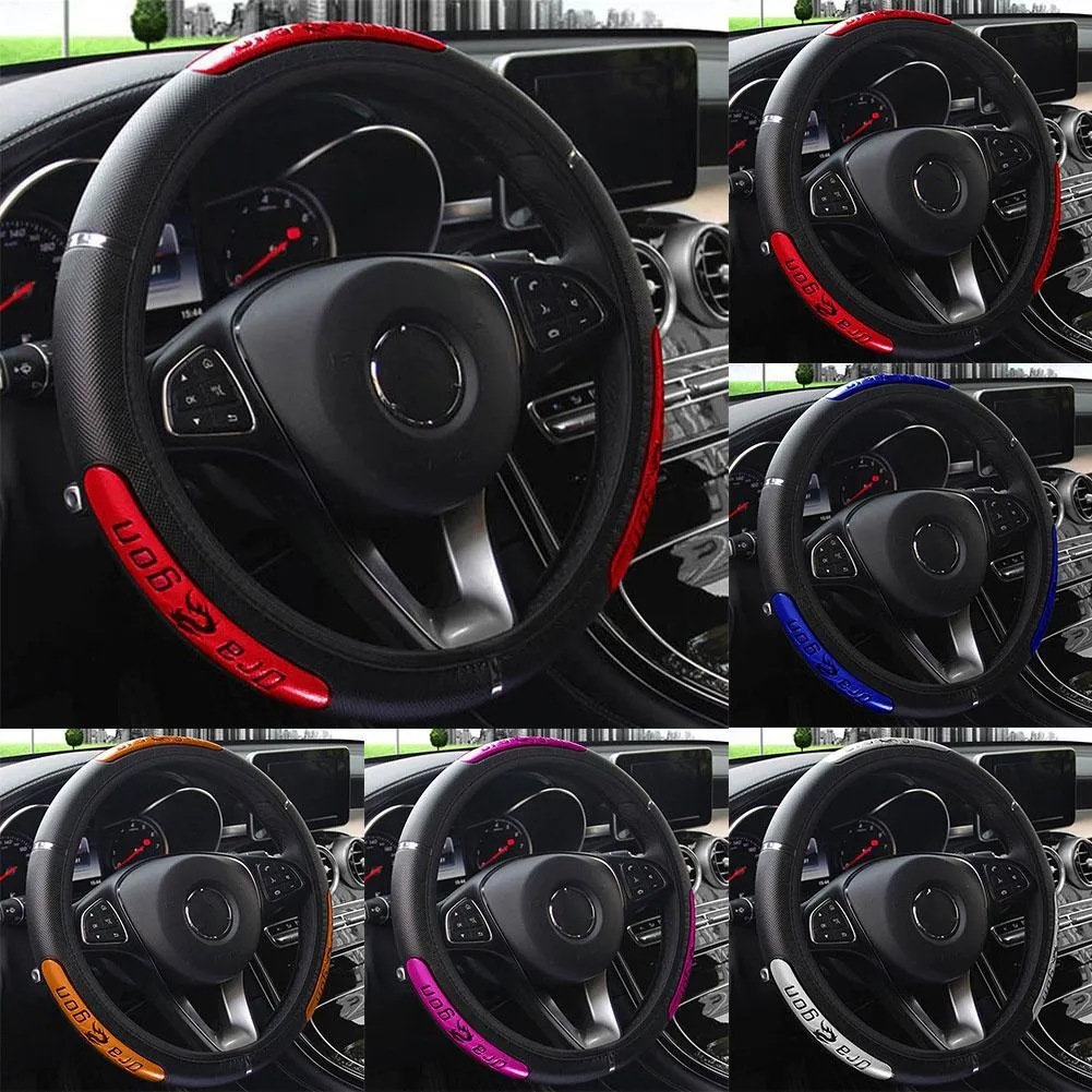 DHgate.com:Longteng Reflective Red Silver Leather Car Steering Wheel ...
