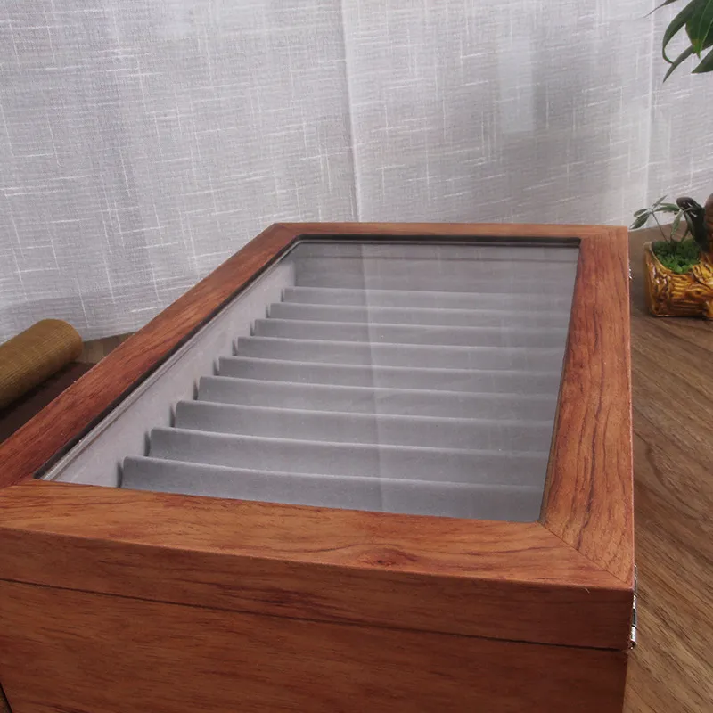 3 Layer Wood Pen Display Box, 34 Pen Organizer Case for Fountain Pen ...