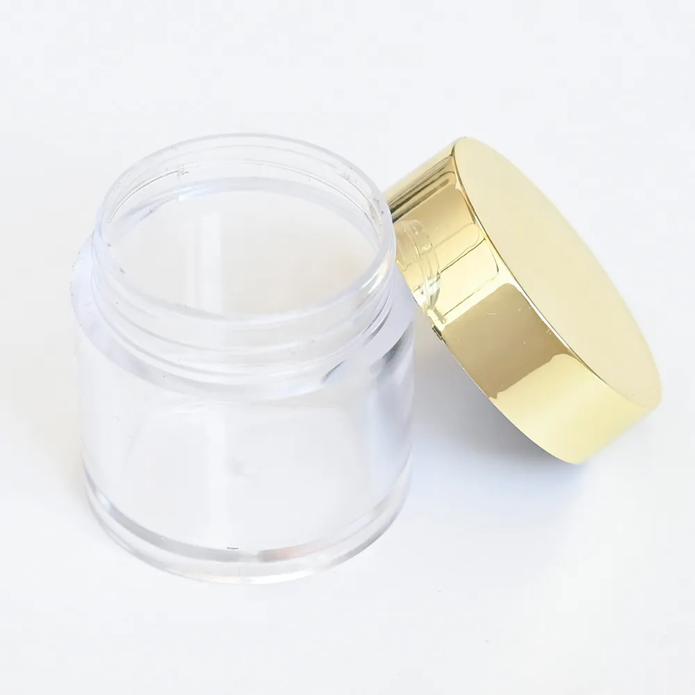 Pack of 50/100 10g Plastic Empty Cosmetic Jars with Screw Lids for ...