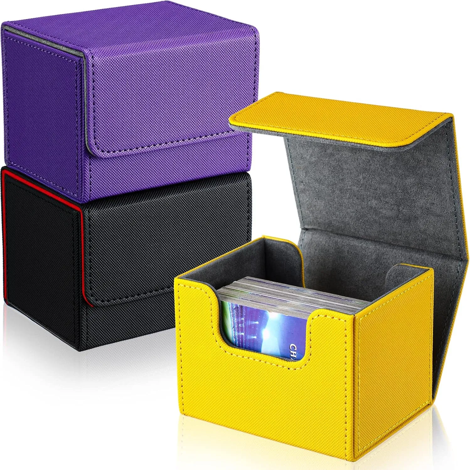 Pokemon Deck Box Leather Card Deck Box For TCG & Collectible Cards ...