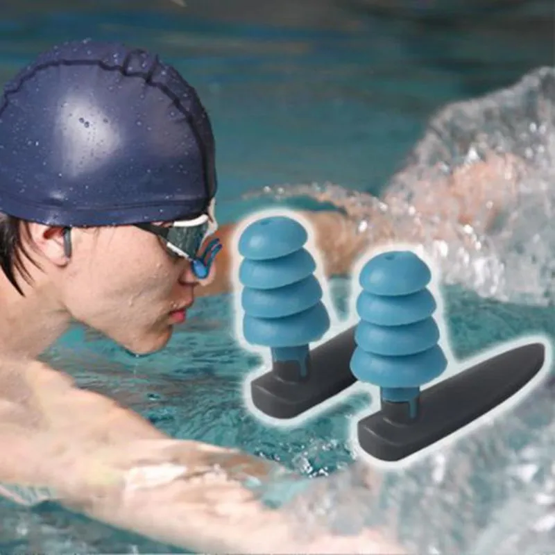 Waterproof Silicone Earplugs - Noise Cancelling, Reusable Swimming Ear ...