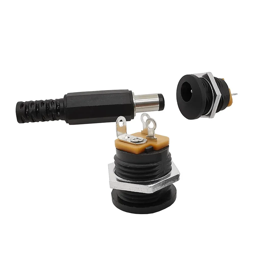12V DC Connector Panel Mount Jack Socket With Male... From Ddmyhome ...