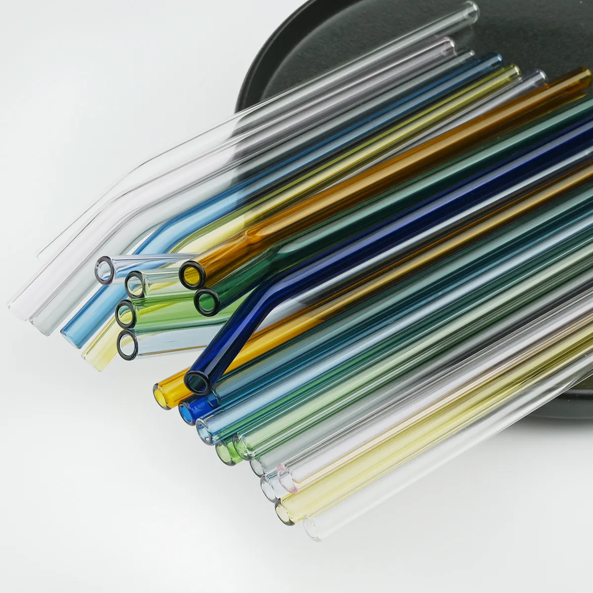 Reusable Glass Straw Set - Eco-Friendly Borosilicate Drinking Straws ...