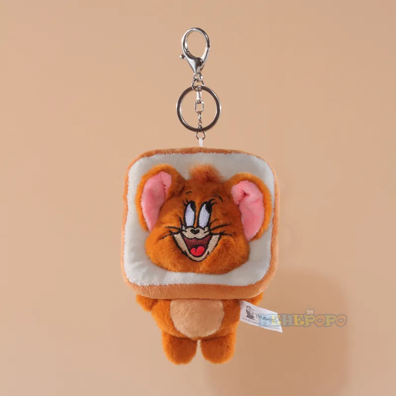 Tom & Jerry Plush Keychains: Cute Cartoon Character Bagel Cake Jerry ...