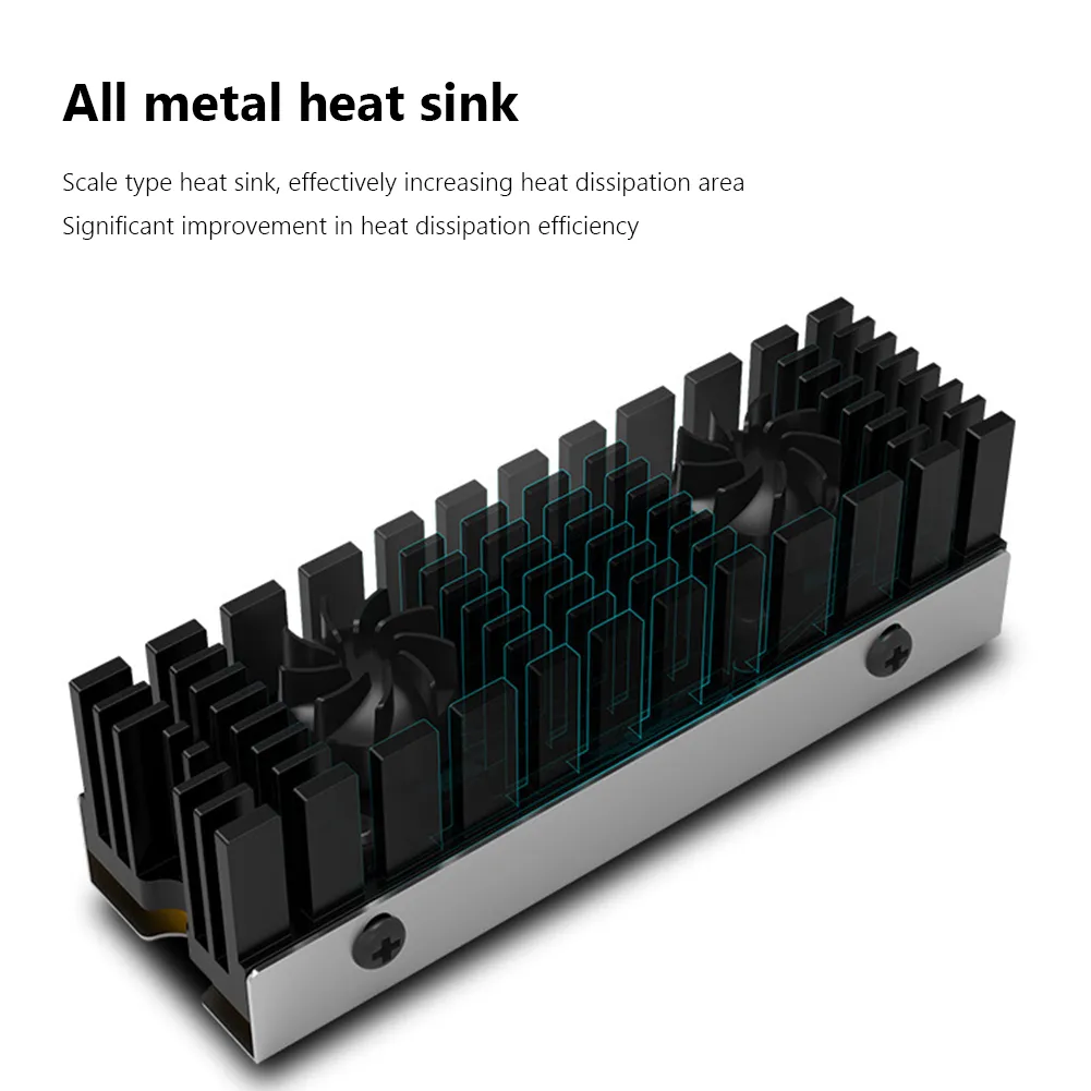 Aluminum Alloy Dual Engine Tower M.2 NVME SSD id cooling heatsink with ...