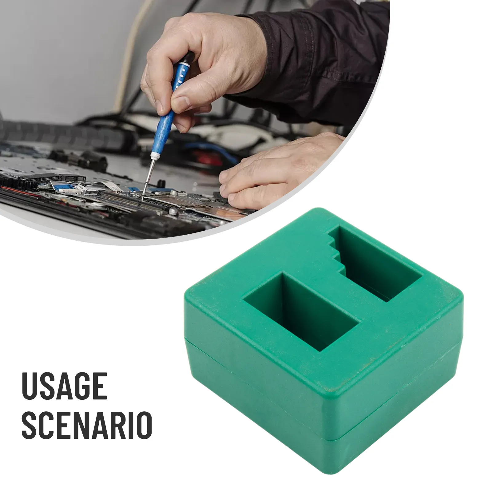 2-in-1 Demagnetizer Magnetizer Hand Tool Kit with Nutdriver Screw Bits ...