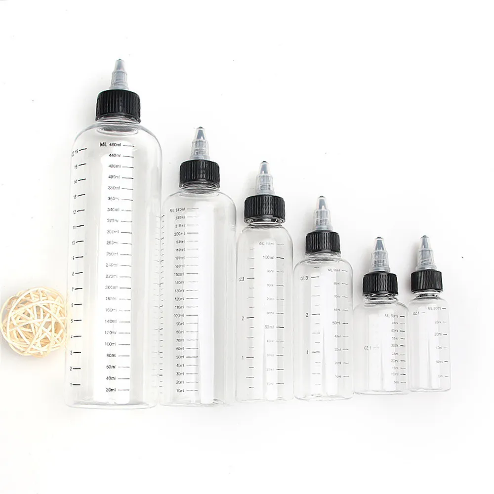 Plastic Refillable Bottle PET Oil Liquid Dropper Bottles With Number Twist Top Cap Tattoo ...