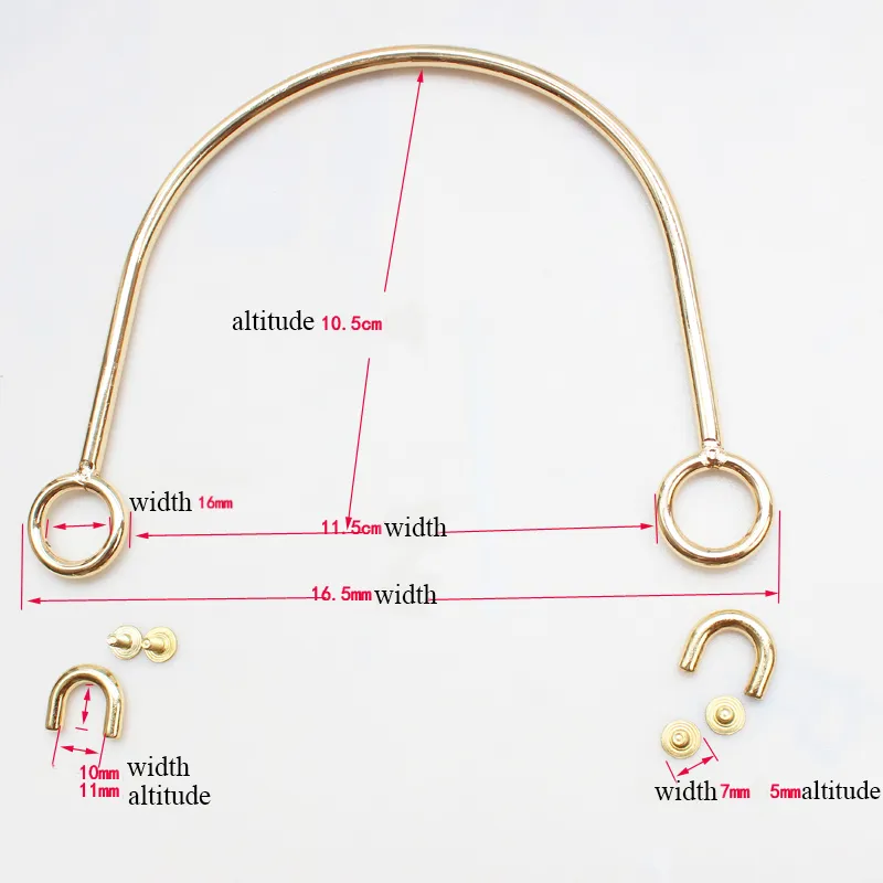 Metal Bag Handles Purse Frame: Geometric Replacement Handbag Handles ...