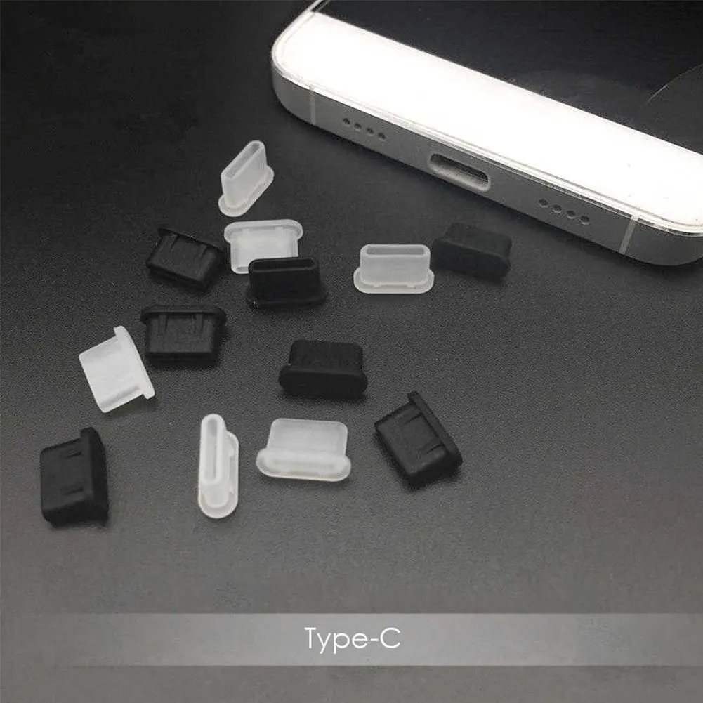 Silicone Dust Plugs for Samsung | USB-C Port Protectors, Black from ...