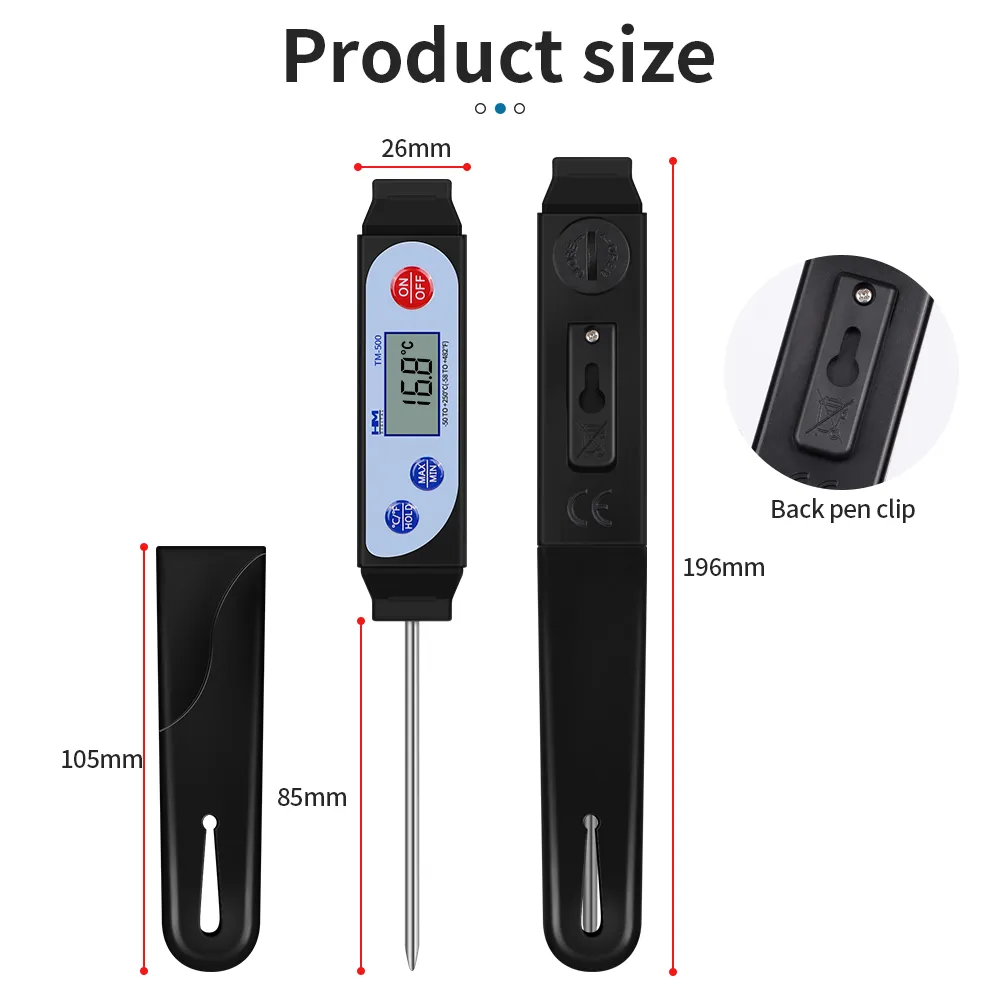Digital Food Temperature Meter for Meat, Kitchen Cooking, Water, Milk ...