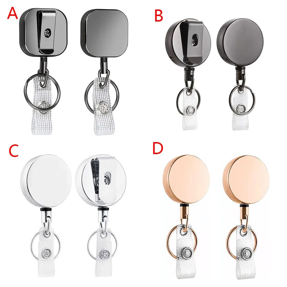 Retractable retractable key ring with ID Card Holder and Lanyard Clip