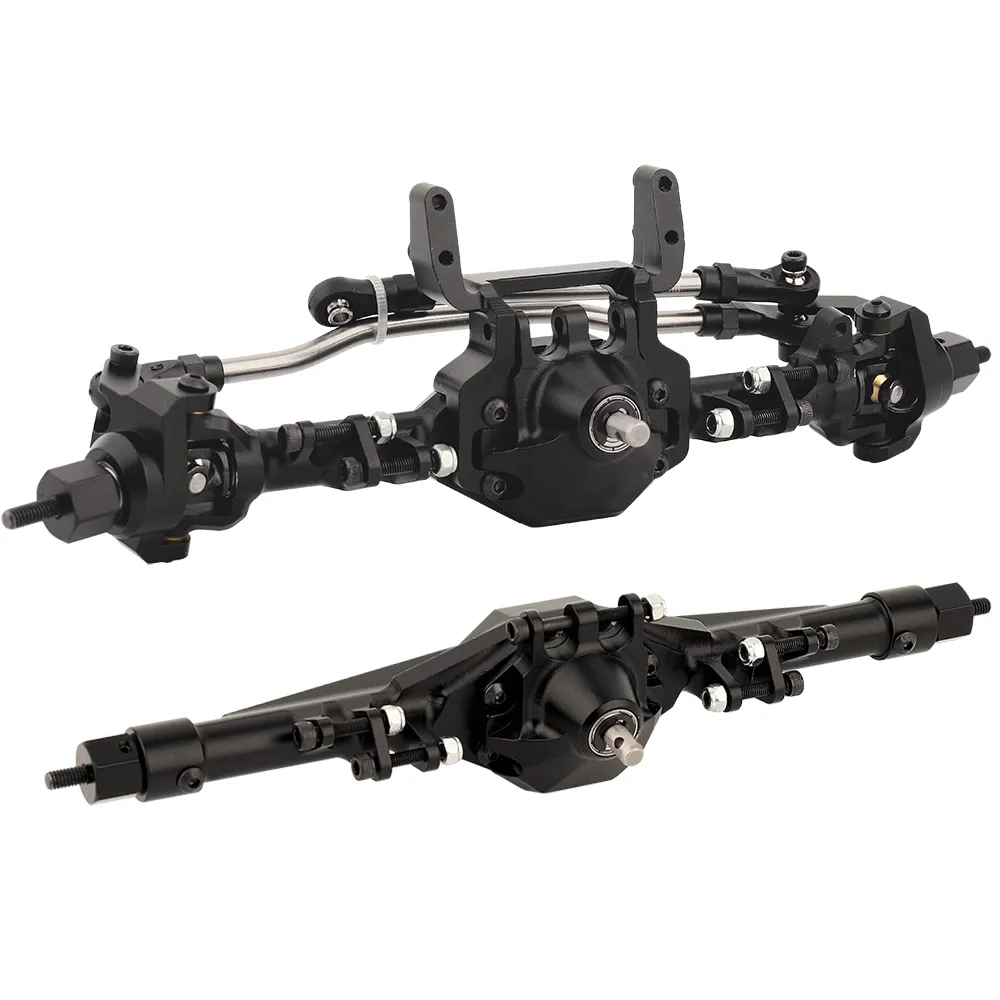 CNC Metal Front Rear Straight Complete Axle for Axial SCX10 II 90046 ...