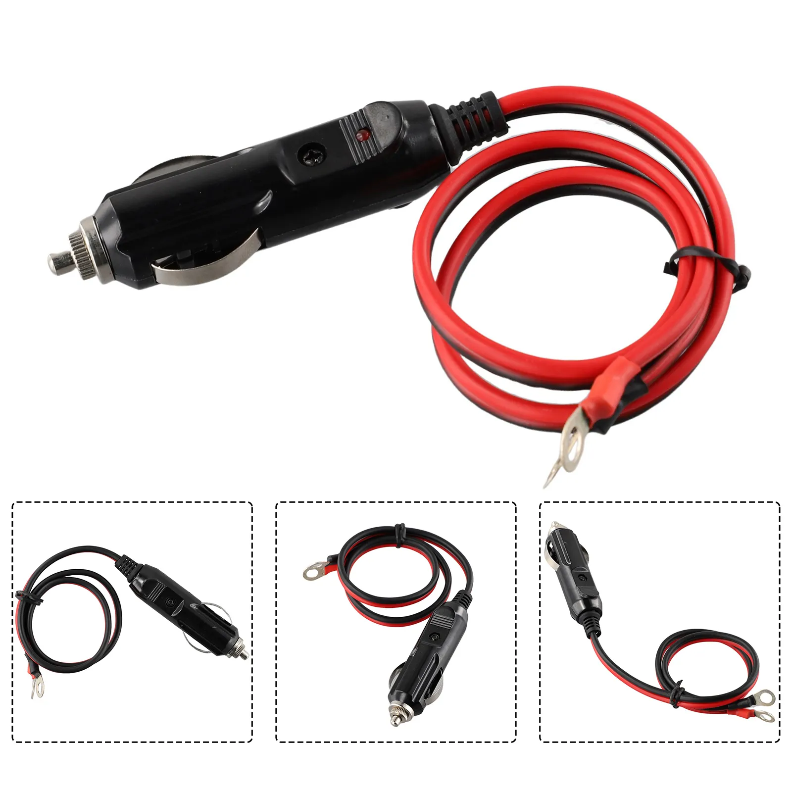 Car 12V Heavy Duty 15A Male Plug Cigarette Lighter Adapter Power Supply ...