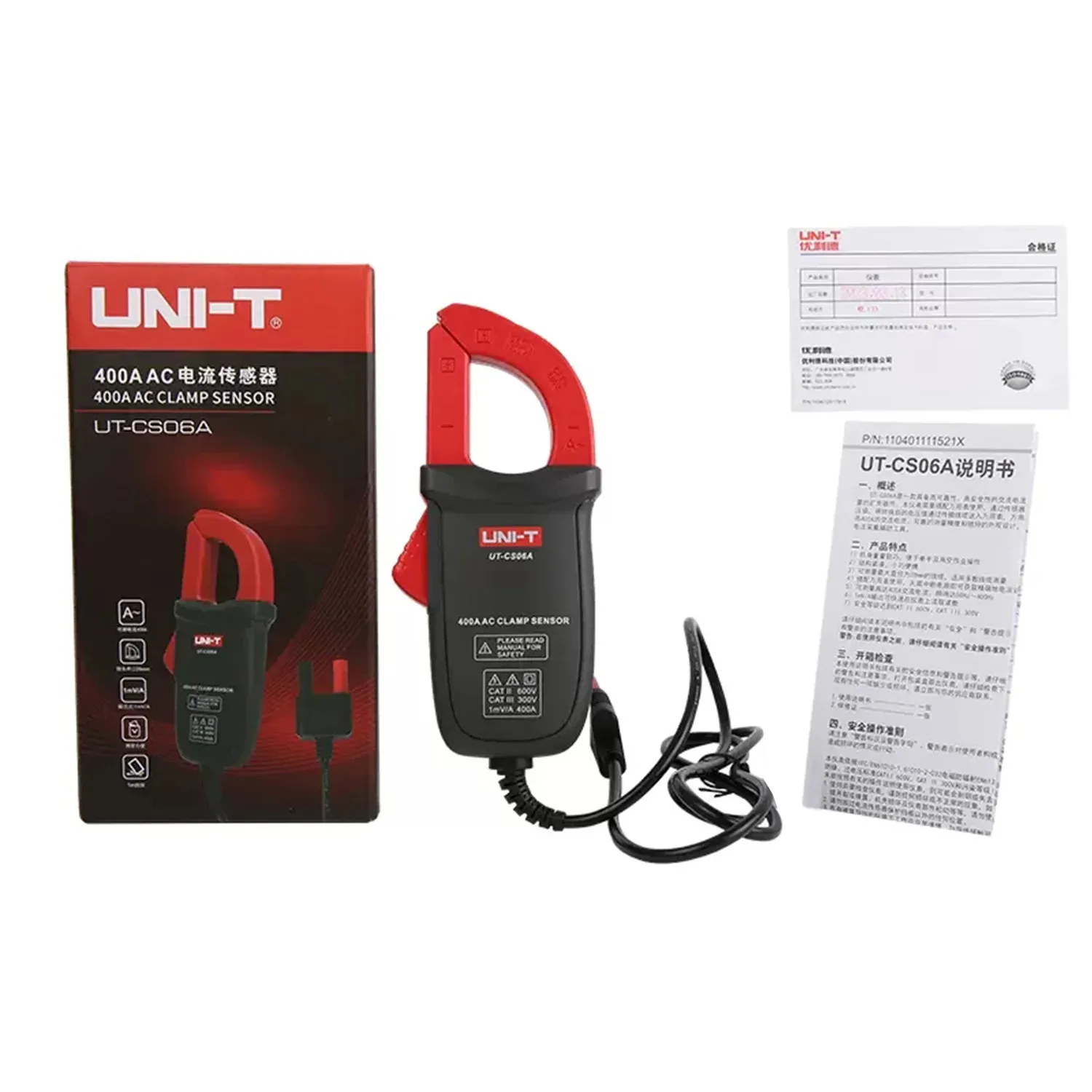 Clamp Ammeter AC Current Sensor: 400A Current Measuring Pliers, Digital ...