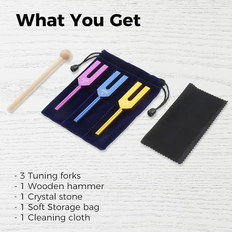 DHgate.com:3-Pack Professional Tuning Forks Set 4096Hz/4160Hz/4225Hz ...
