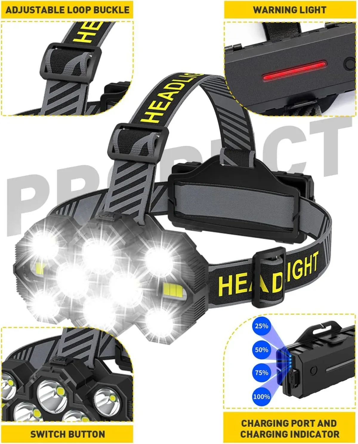 DHgate.com:Ultra-Bright 2000 Lumen USB Rechargeable LED Headlamp ...