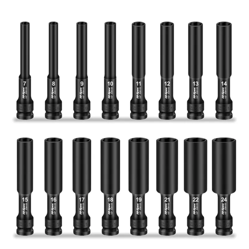 Impact Wrench Adapter 7 24mm Deep Socket Set, Long Head Mechanical ...