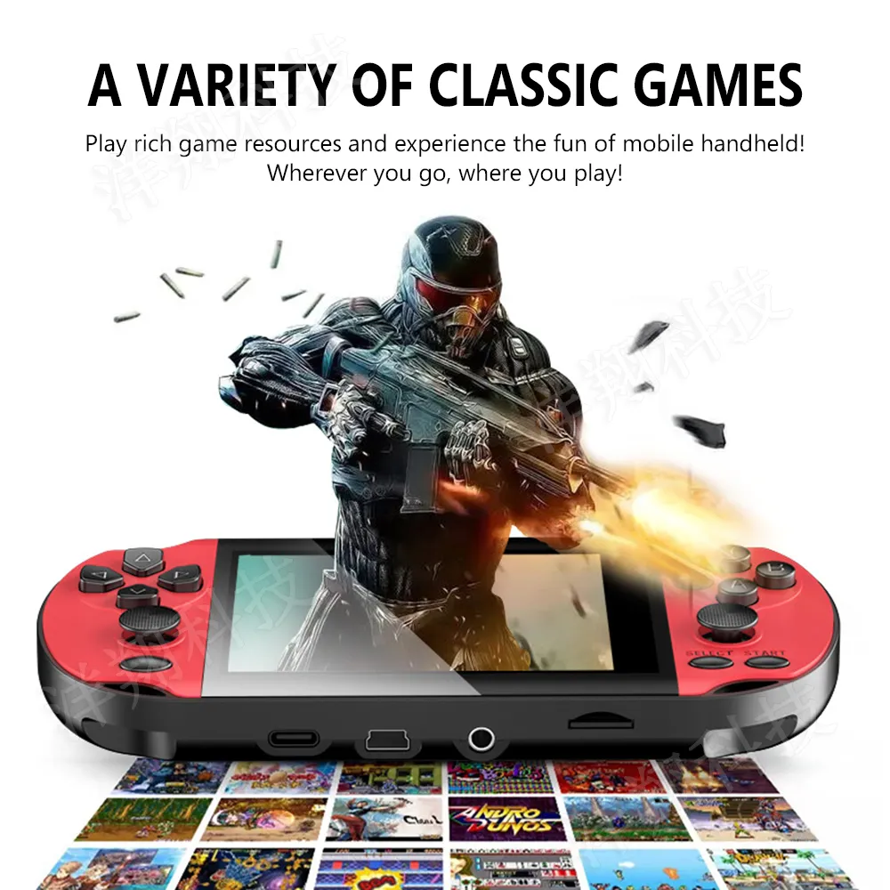 X7 Retro Handheld Video Game Console 3.5 HD Screen, 8GB Memory, 10,000 ...