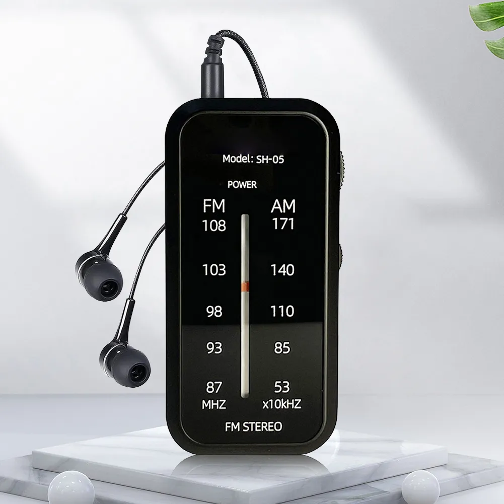 DHgate.com:Portable Mini AM FM Stereo Radio with Headphones and Back ...