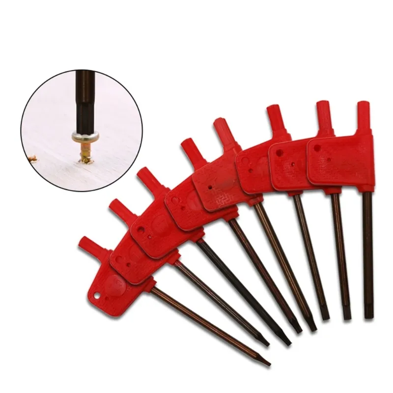T5-T20 Torx Wrench Set - Plum Blossom Red Flag Screwdriver for CNC ...