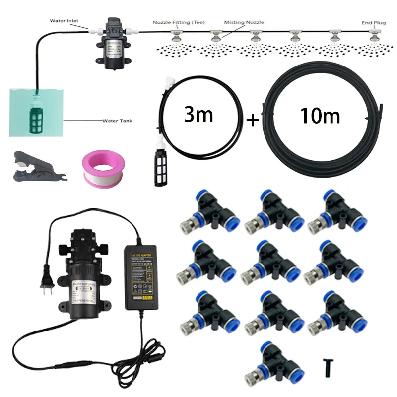 Premium DIY Misting System: 12V 60W Fog Machine Water Sprayer Kit for ...