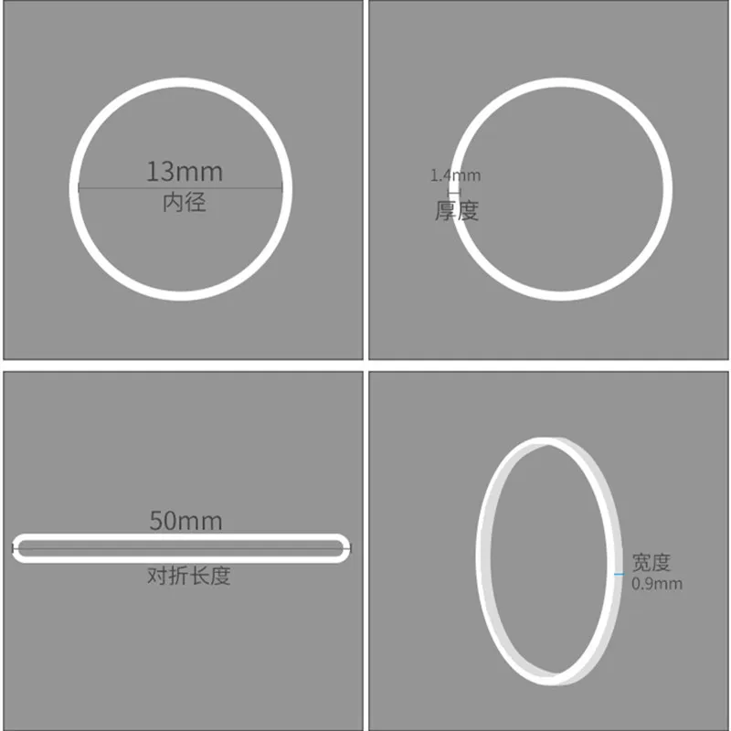 Large Rubber Bands - White Elastic Bands for Office, 13 x 0.9mm, Strong ...