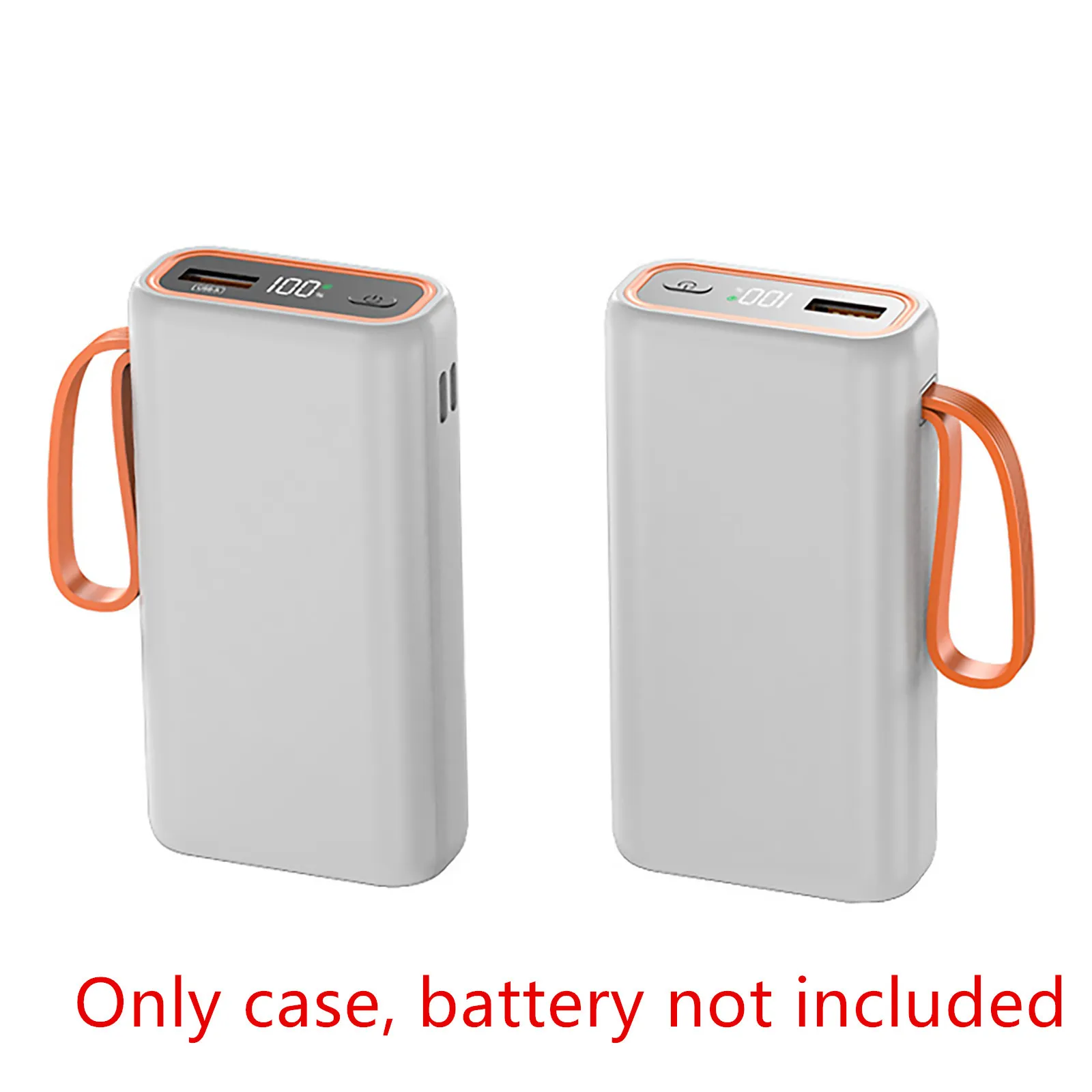 2*21700 Welded Shell battery and holder Power Bank Case with USB Type C ...