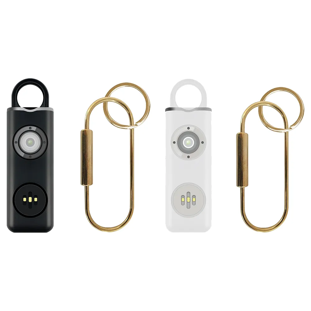 Carrying Scream Loud Panic Alarm Keychain LED Flashlight Personal Self ...
