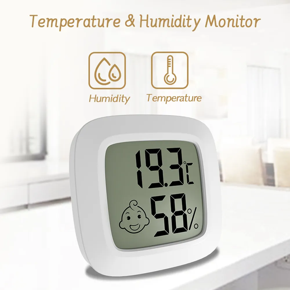 Digital Humidity Meter, Mini LCD Thermometer and Humidity Gauge for ...