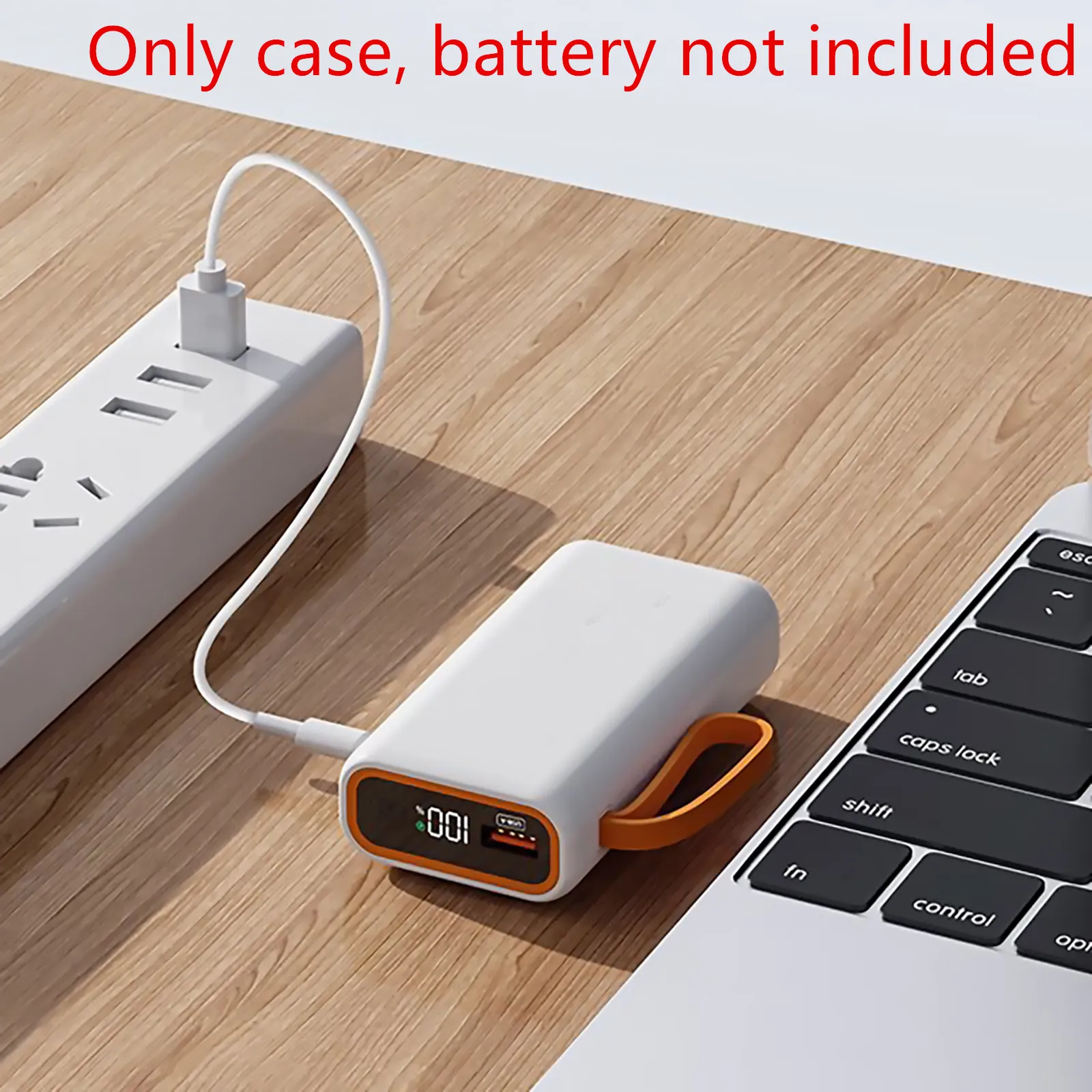 2*21700 Welded Shell battery and holder Power Bank Case with USB Type C ...