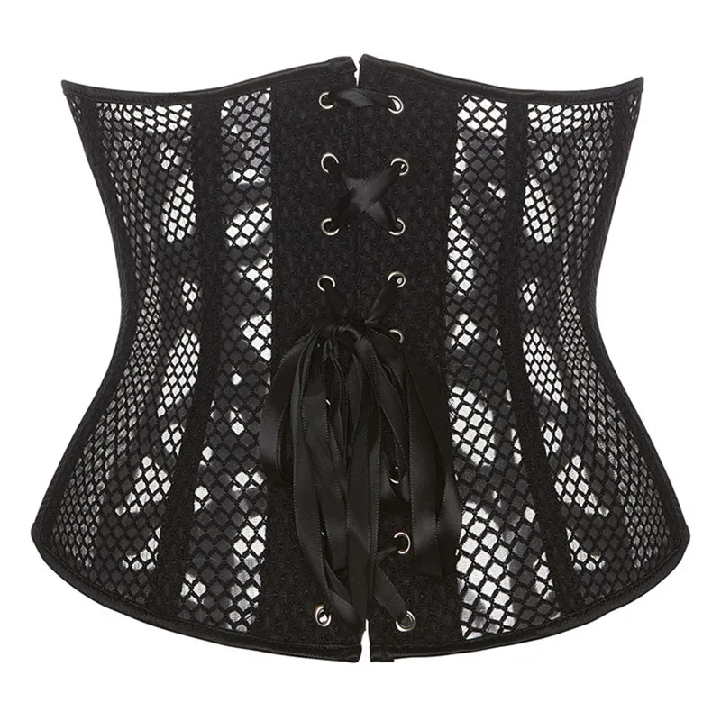 Gothic Waist Trainer Corset: Mesh Underbust Tummy Wrap for Short Torso ...
